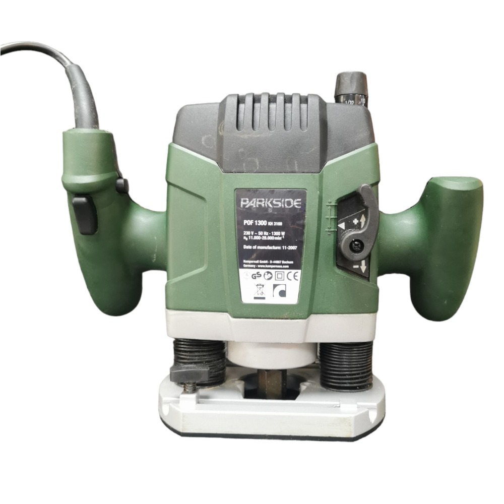 Used Parkside Router 1300 watts with 10pc HM router cutter set - Own4Less